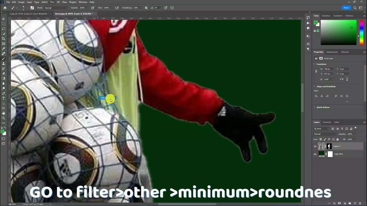 Effective way to remove selection pixels in photoshop - YouTube