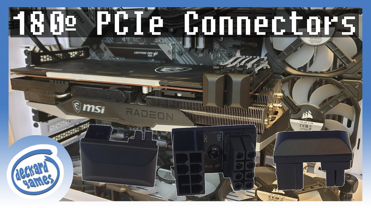 These 180º PCIe Power Adapters - YouTube