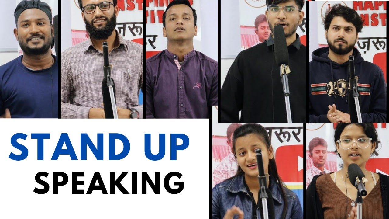 Stand up Speaking Practice| How to speak English fluently? | Confidence ...