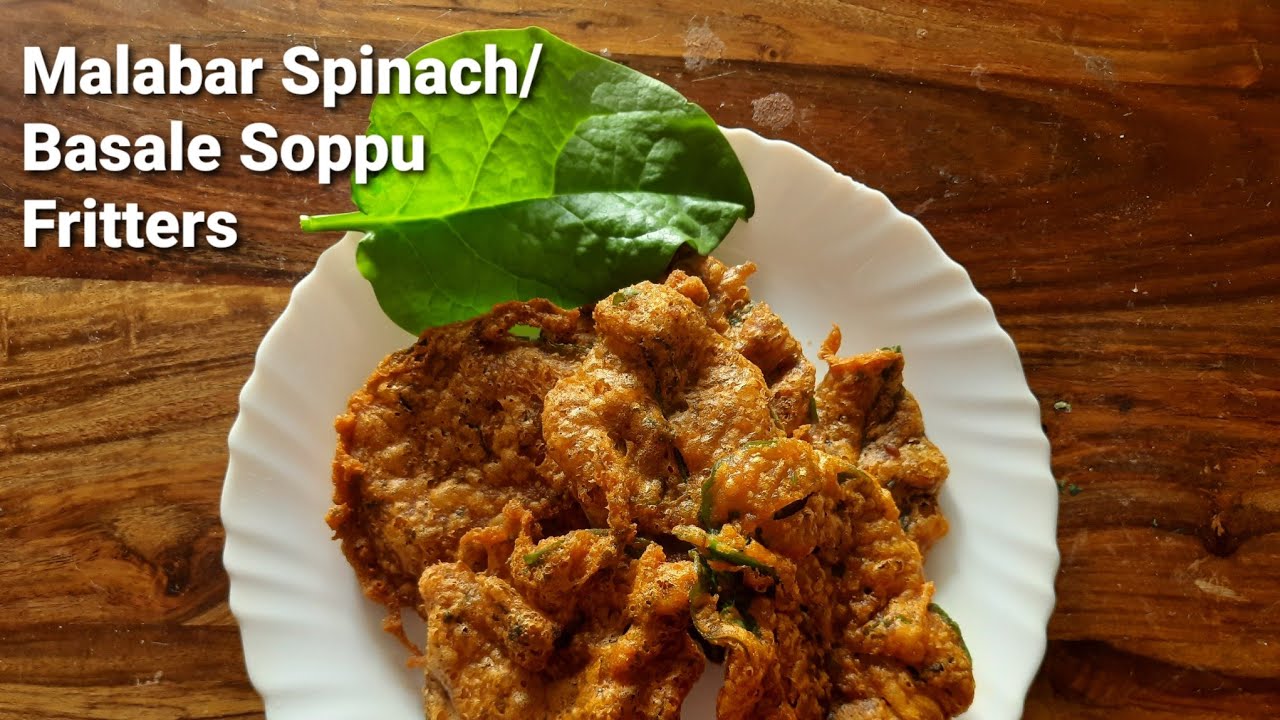 Malabar Spinach/ Basale Soppu Fritters| Vallicherra Bhajji - YouTube