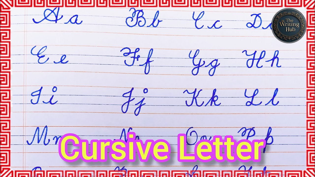 Cursive writing a to z | Cursive abcd |Cursive writing abcd | Small ...