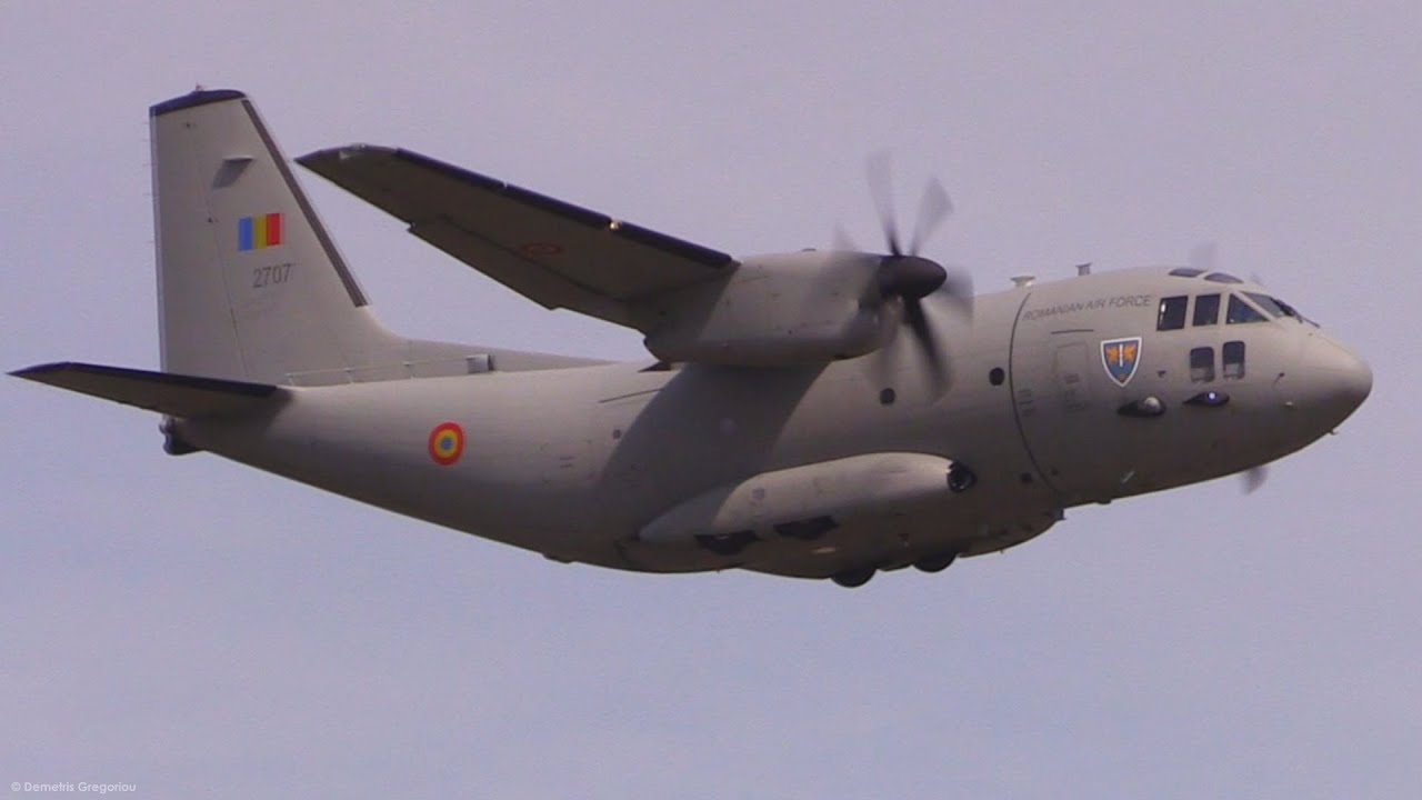 C27 Spartan and C130 Hercules Airshow Display Flights-Steep Landing ...