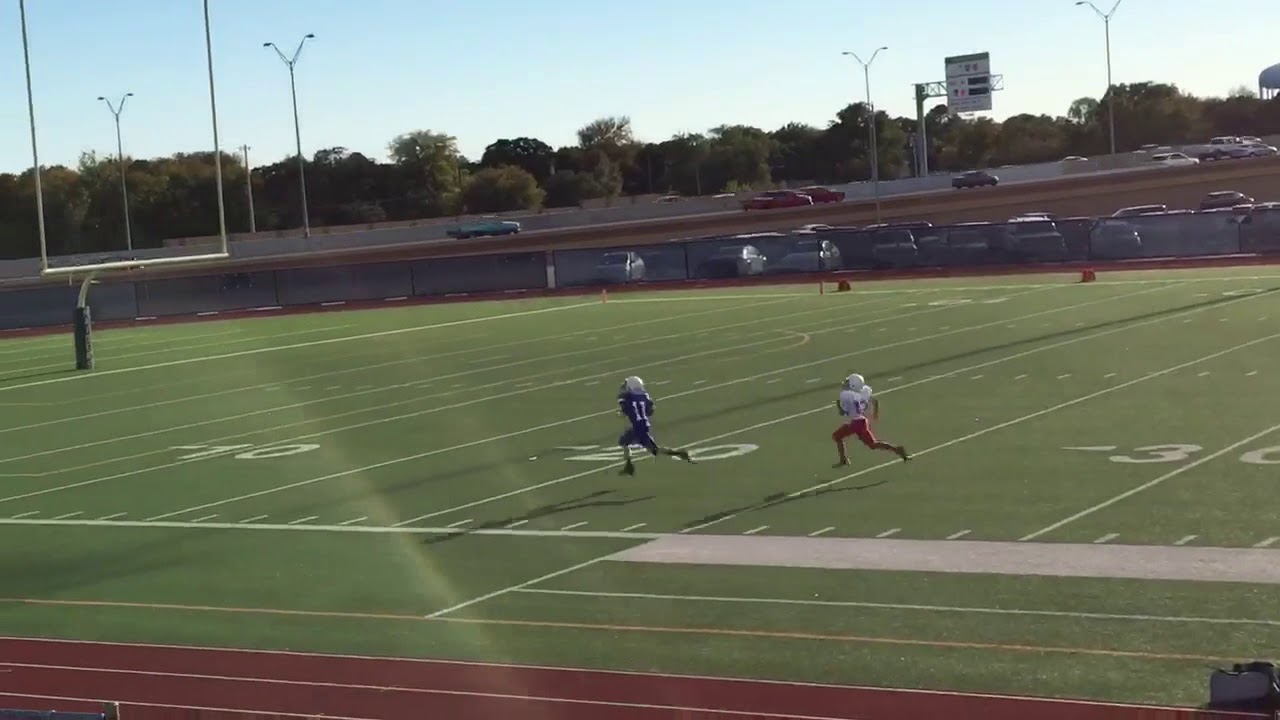 Bedford vs Hurst , Amen Dickey #11 , 60 yard touchdown , 10-23-17 - YouTube