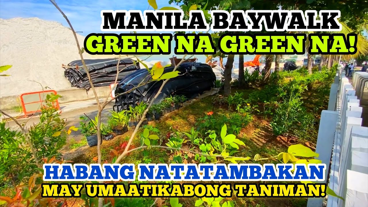 GREEN NA GREEN NA ANG MANILA BAYWALK! - YouTube
