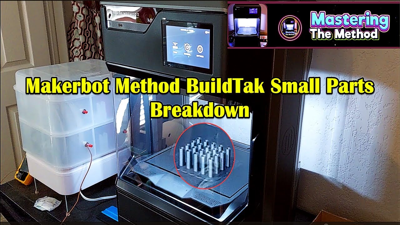Makerbot Method BuildTak Small Parts Breakdown - YouTube