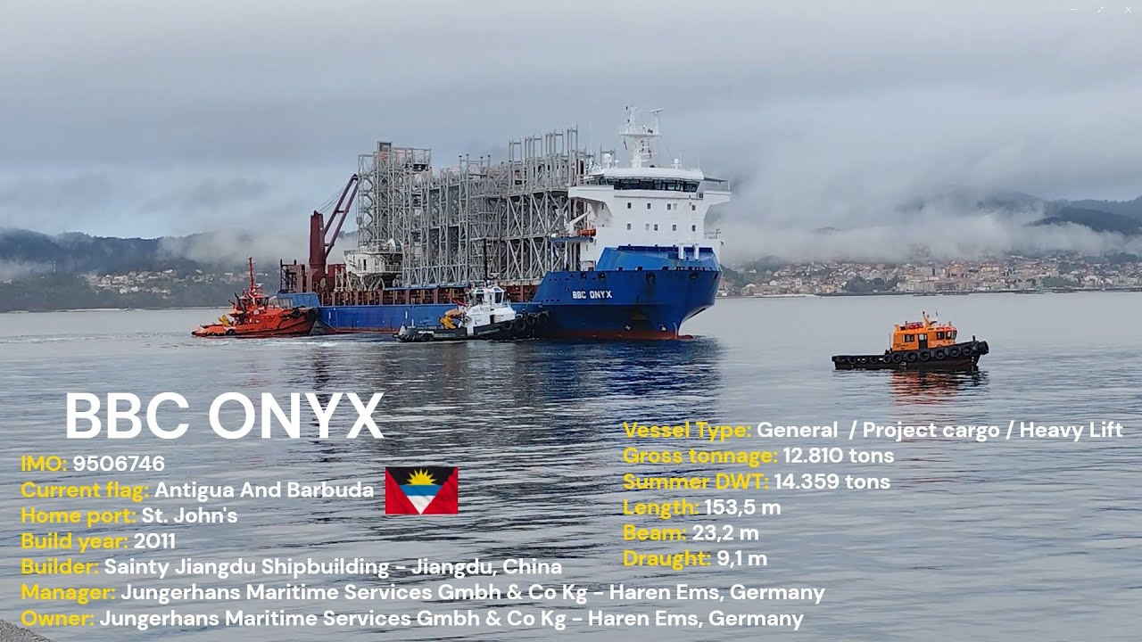 Heavy Lift / General / Project Cargo ship "BBC ONYX" docking at Vigo # ...