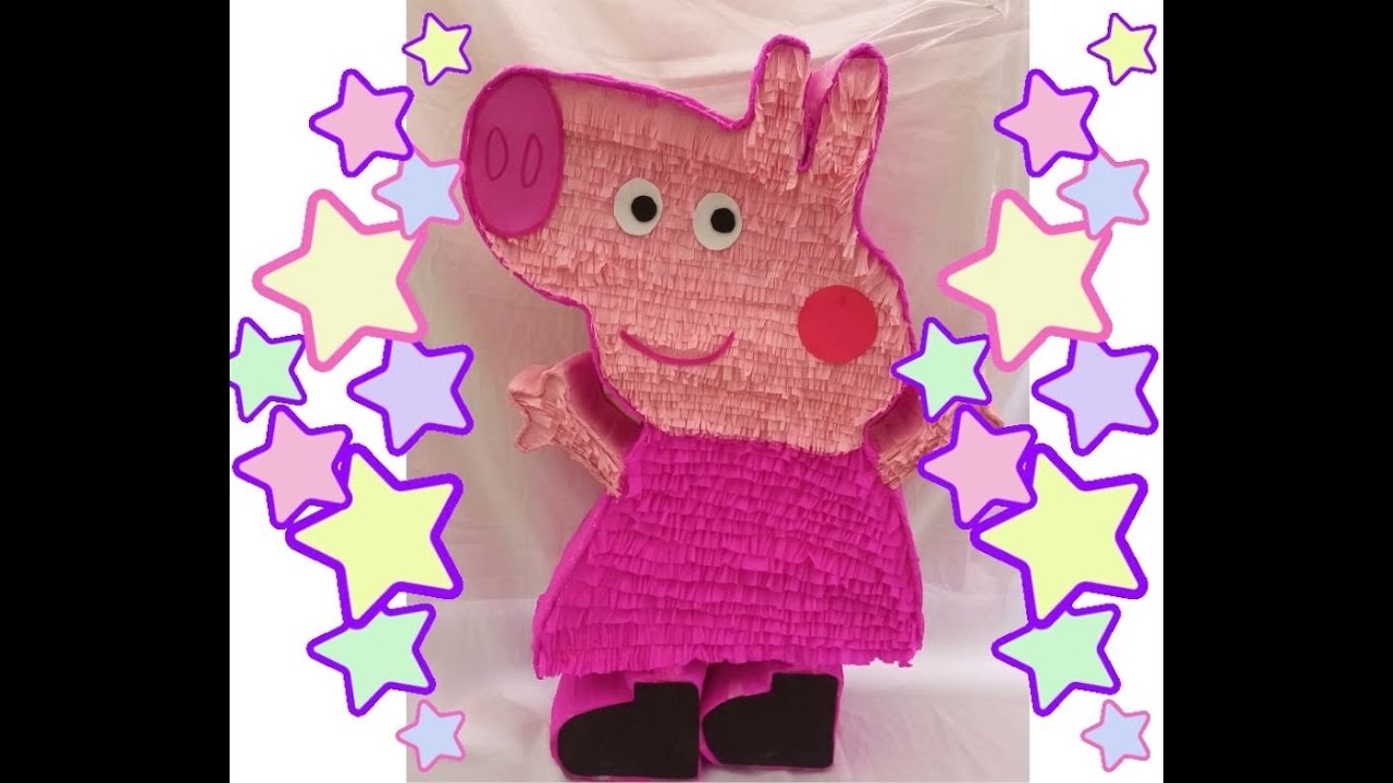 Como hacer una piñata de tambor/ Peppa pig - YouTube