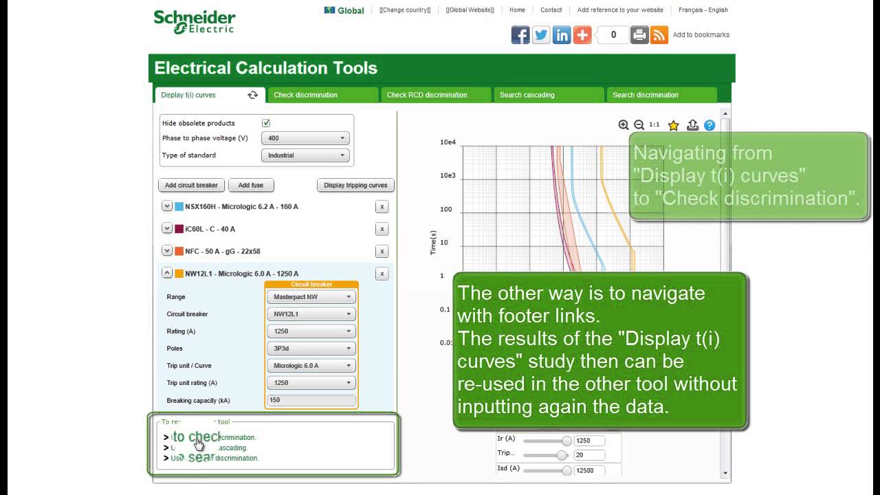 Electrical Calculation Tools 9 Navigate Between Protection - YouTube