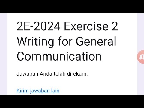 Exercise 2 - Writing for General Communication - YouTube