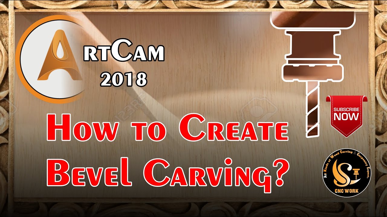 Create Bevel Carving for CNC Router || Artcam 2018 || - YouTube