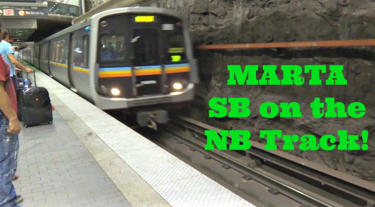 MARTA Red/Gold Line - Southbound Trains on the Northbound Track ...