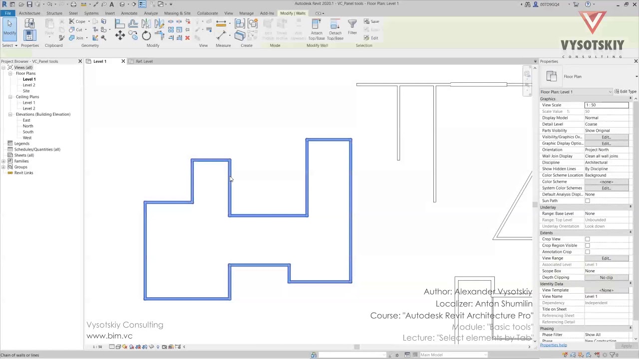 [Autodesk Revit Architecture Pro] Select elements by Tab - YouTube