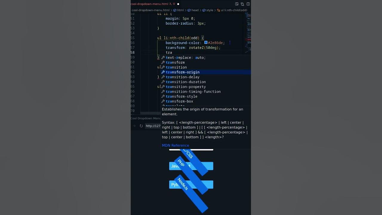 How To Create A Dropdown Menu With Cool Transform Effect Using Html Css And Javascript Geekboots