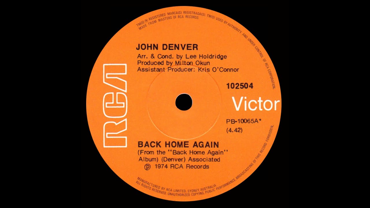 John Denver - Back Home Again (Stereo) - YouTube