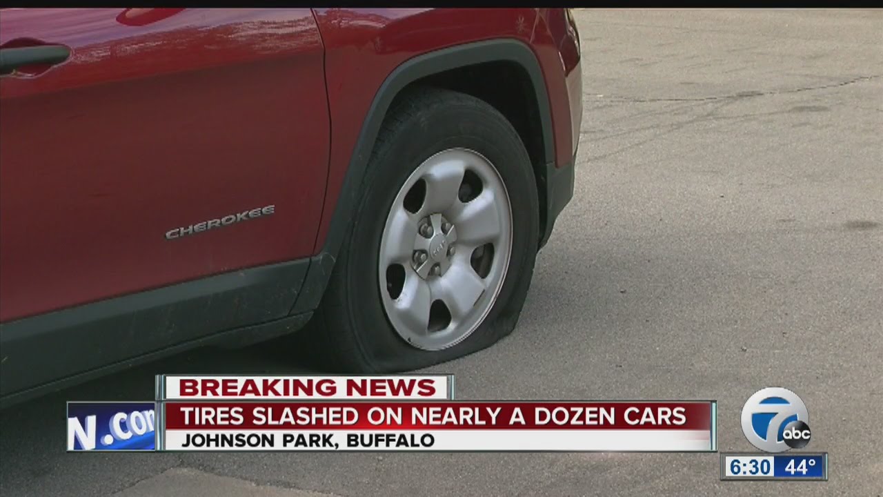 Tires slashed on nearly a dozen cars - YouTube