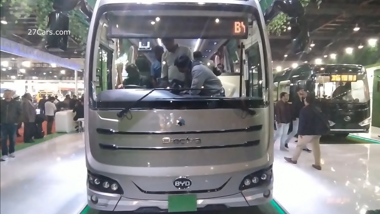 BYD-Olectra C9 - Electric Inter-City Bus Walk Around Auto Expo - YouTube