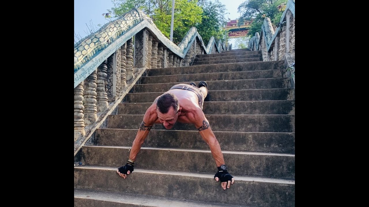 Nature Training with Swim Sprints and Push-Up Variations - YouTube
