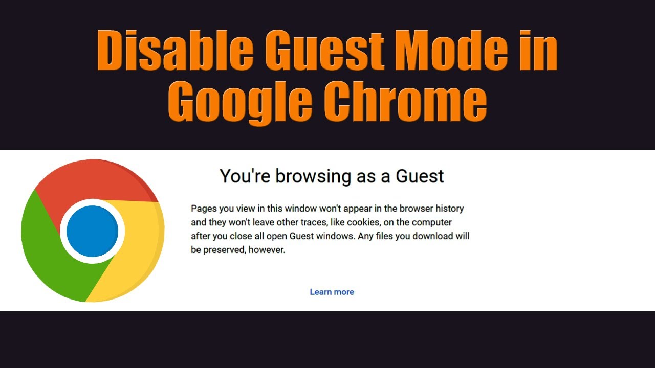 Google Chrome Guest Mode - YouTube