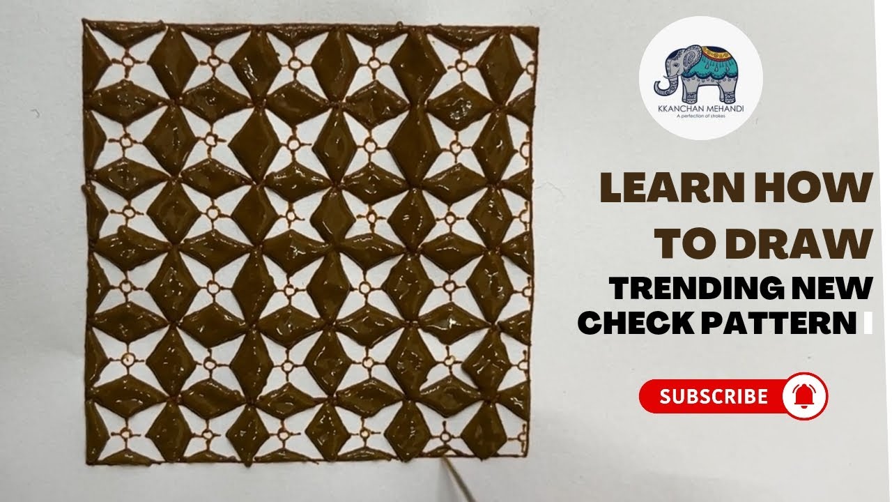 Learn how to draw trending checks pattern step by step Tutorial - YouTube