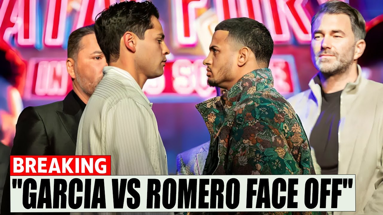 JUST IN: Ryan Garcia SHOVES Rolly Romero in INTENSE Face-Off!" - YouTube