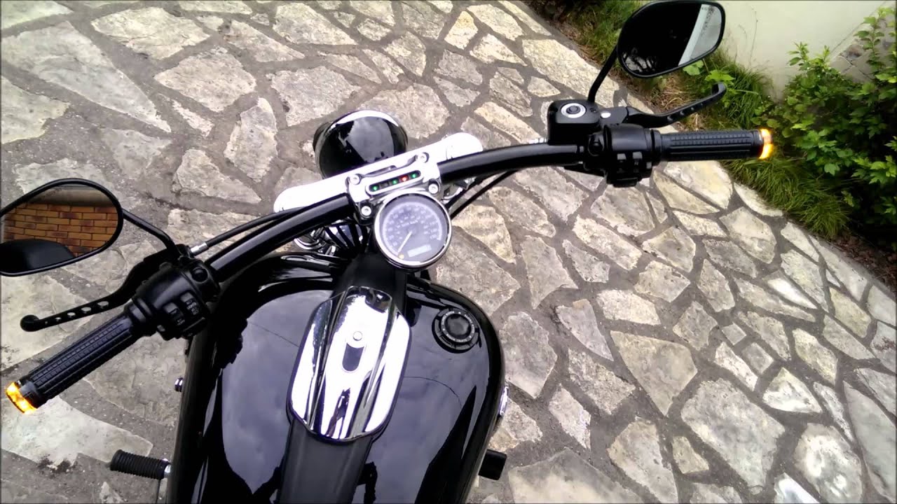 Motogadget m-Blaze Disc Black on Harley Davidson Breakout - YouTube