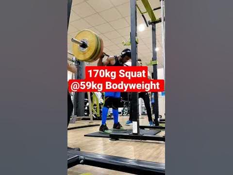 170 Back Squat || At 59kg Bodyweight #powerlifting #squat #gym #bodybuilding #gymmotivation ...