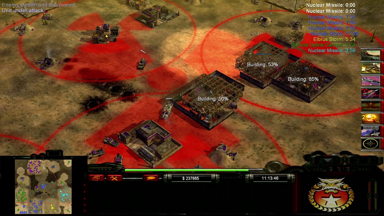 Command & Conquer Generals Contra 009 Final Patch 3 (Nuclear explosion ...