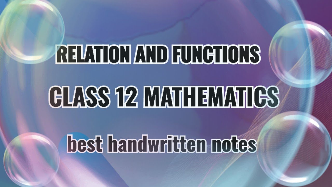 relation and functions | relation and functions class 12 maths best ...