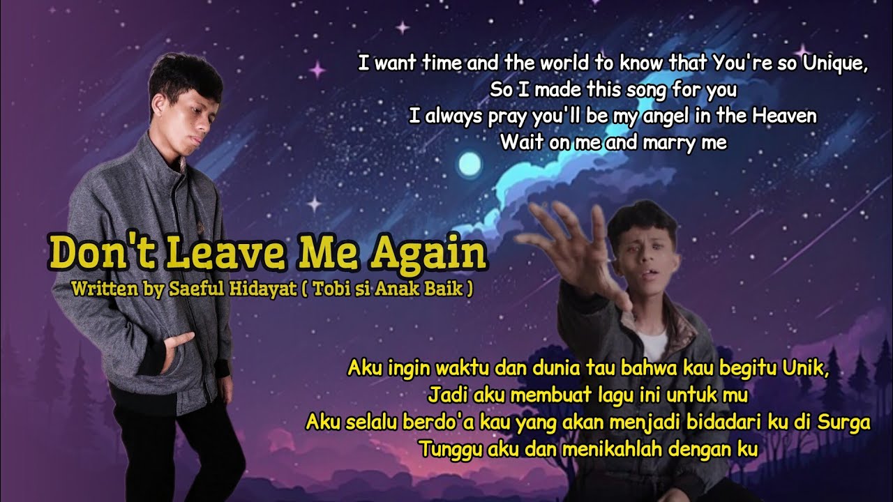 Don't Leave Me Again - Music Video lyrics - YouTube