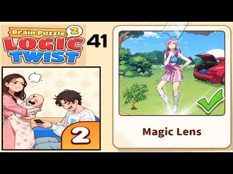 Brain puzzle 2: Logic Twist Level 41 Magic Lens Walkthrough Gameplay