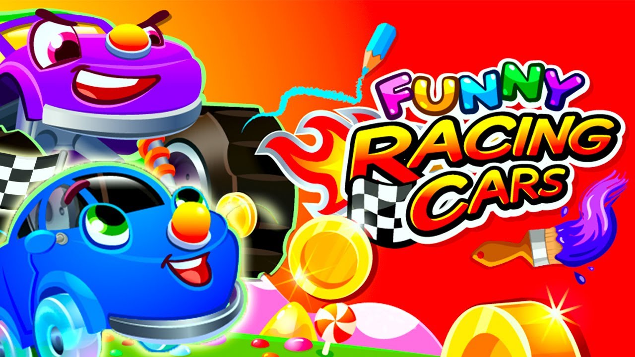 Funny Racing Cars on a New Island - Cartoon Funny Race for Children and ...