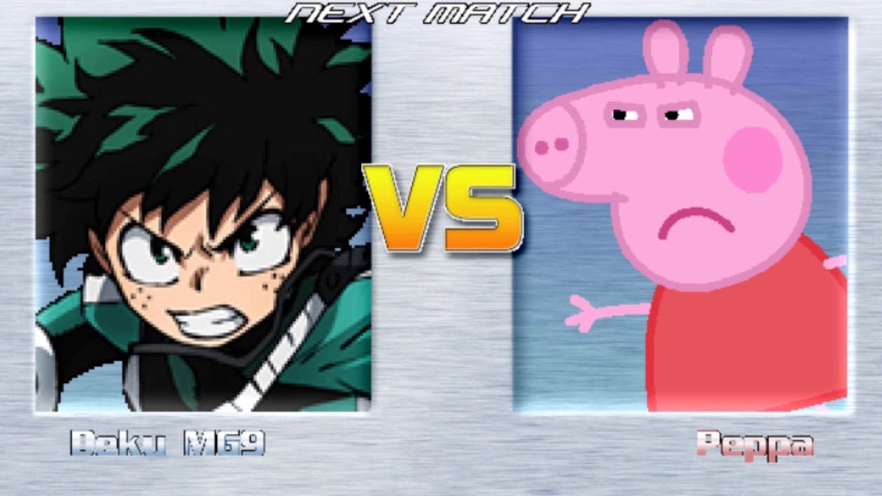 M.U.G.E.N. BATTLES | Izuku Midoriya (Deku) vs Peppa Pig | Boku no Hero ...