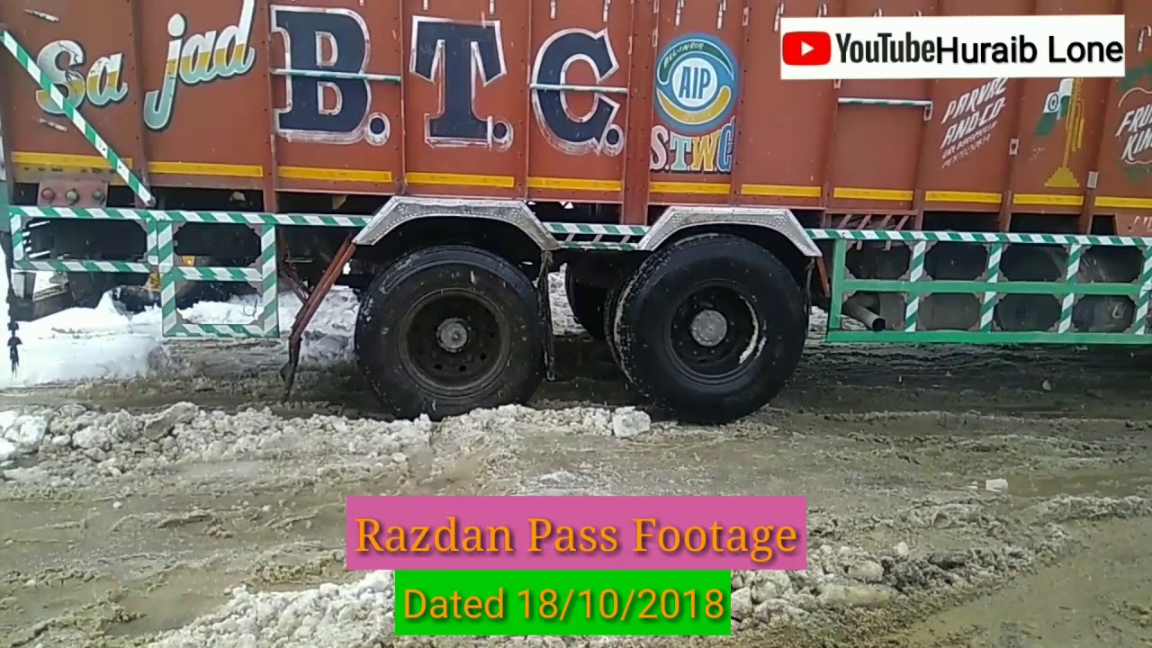 Razdan Pass first snowfall and Risky Roads 2018. - YouTube