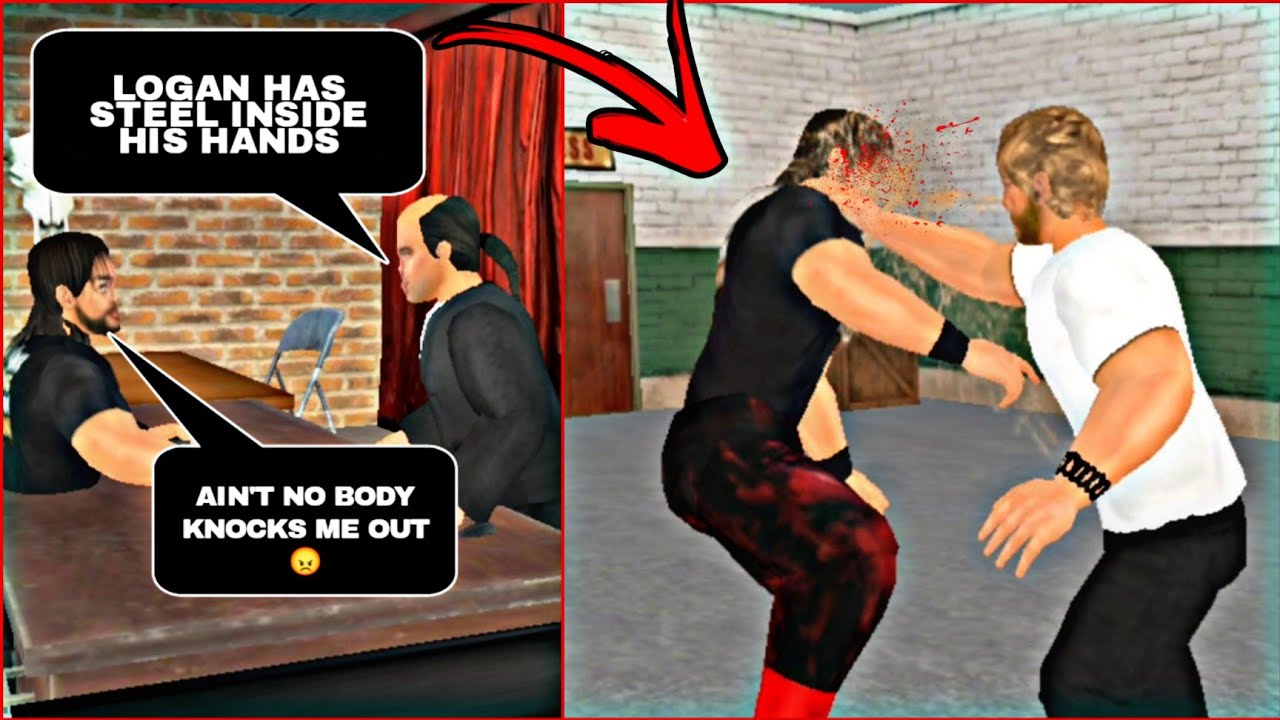 LOGAN PAUL SHOCKINGLY KNOCKS OUT ROMAN REIGNS | WRESTLING EMPIRE - YouTube