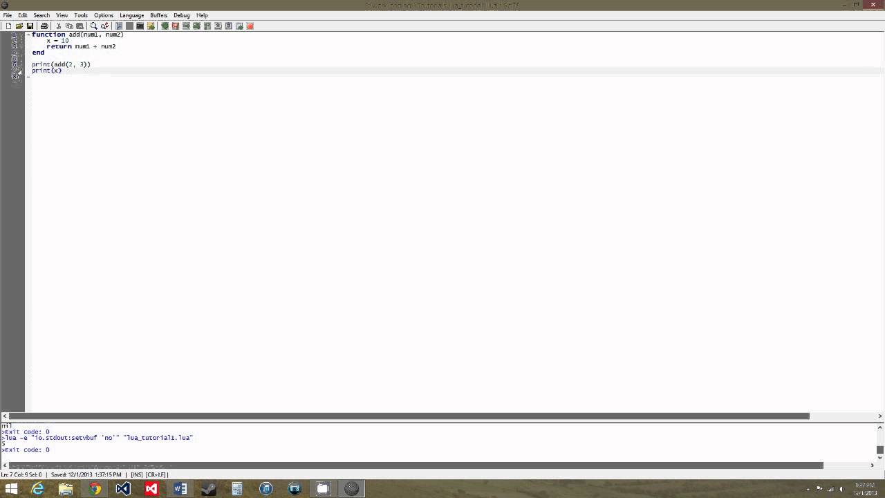 Lua Tutorial 7 Functions Youtube