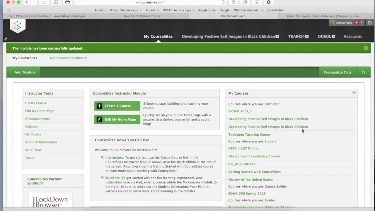 How to Edit "My Courses" in Blackboard - YouTube