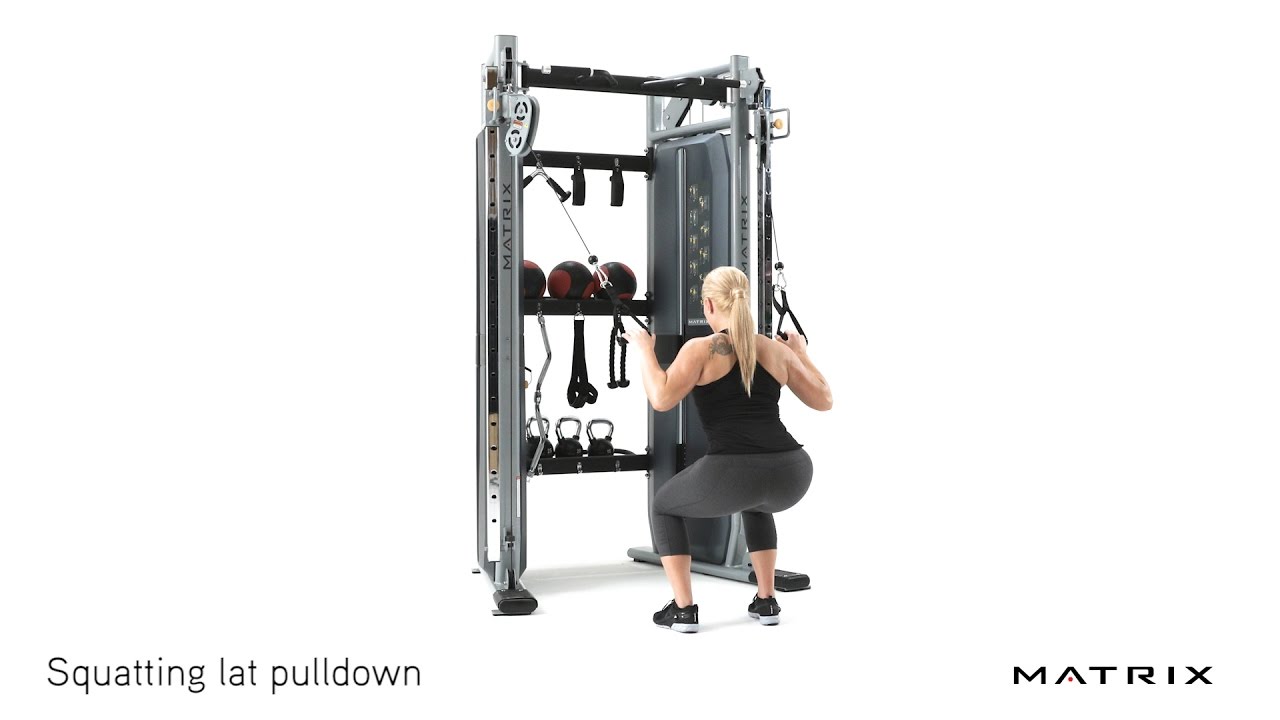 Squatting Lat Pulldown Exercises | Versa Functional Trainer | Matrix Fitness - YouTube