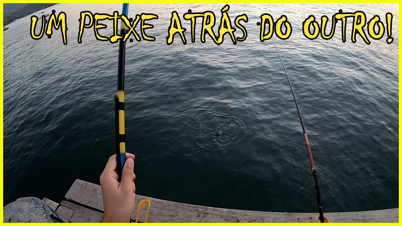 PESCARIA EM PÍER COM VARA DE MÃO - YouTube