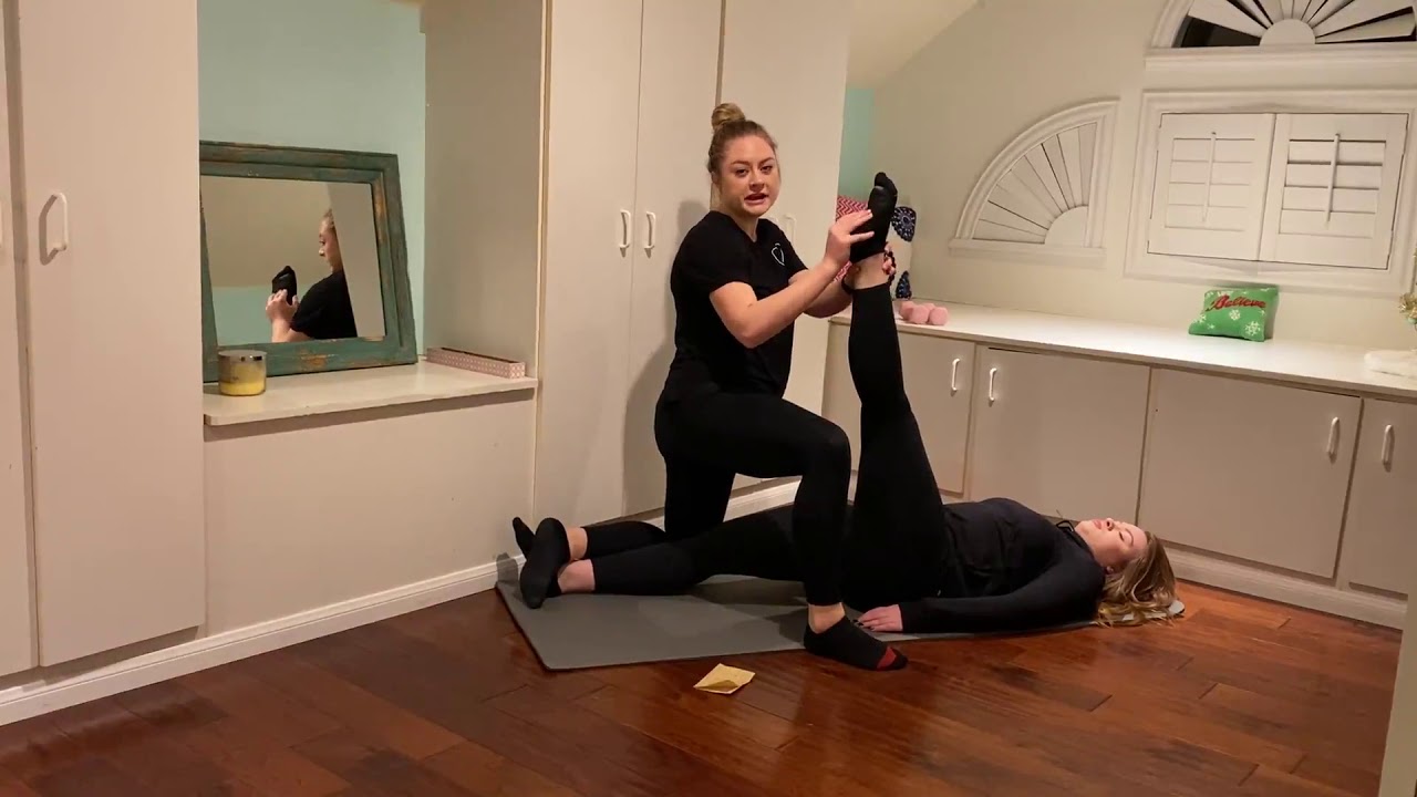 manual stretches for hamstrings - YouTube