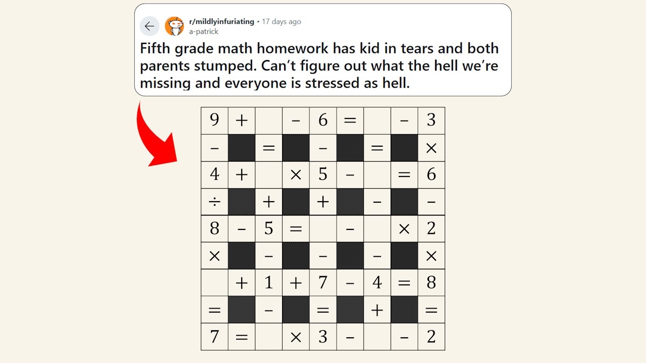 Math homework has kid in tears and both parents stumped. How to solve ...