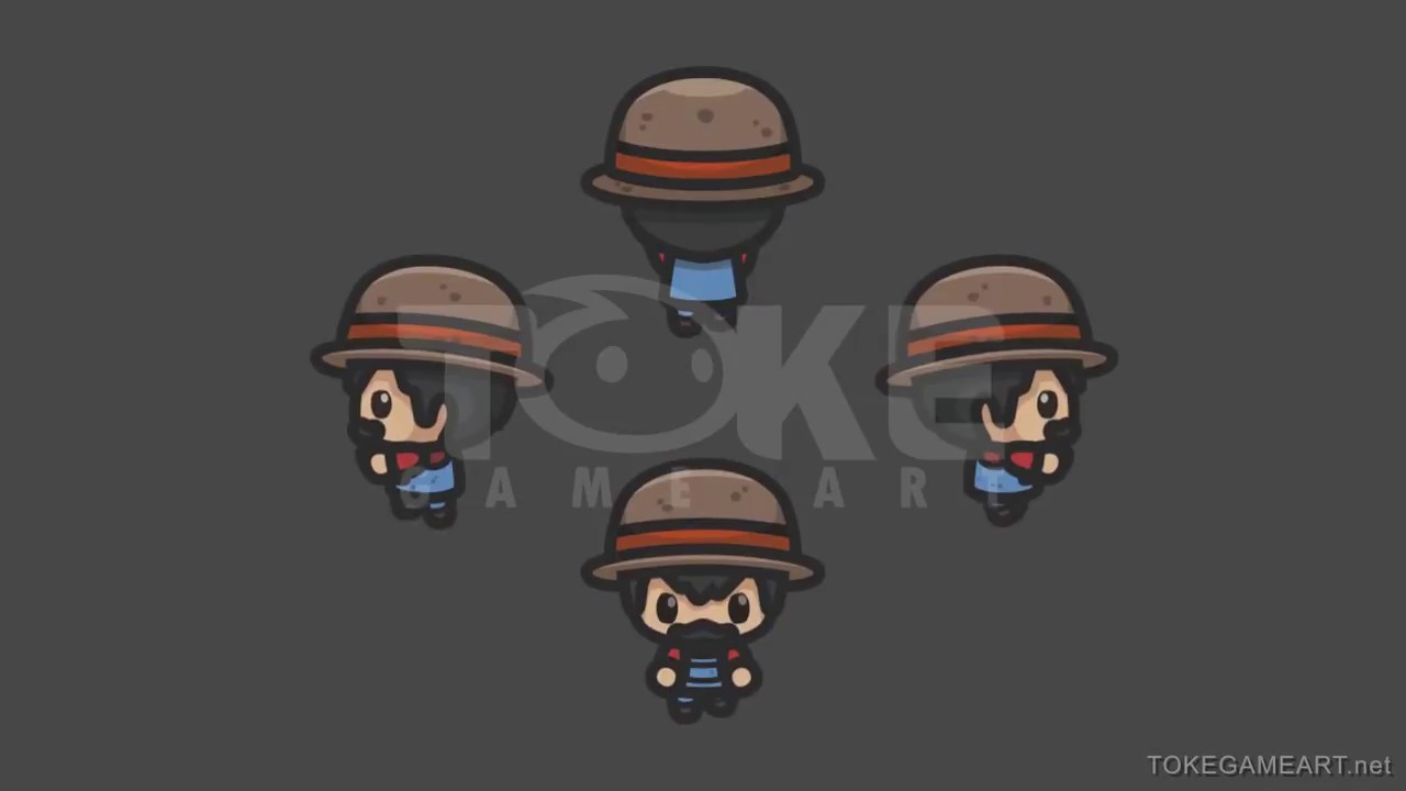 4 Directional Farmer Guy - 2D Character Sprite - YouTube