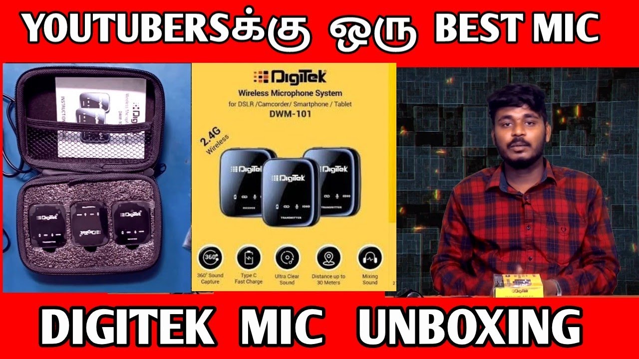 youtubers best wireless mic tamil | Digitech mic dwe 101 | rainbow ...