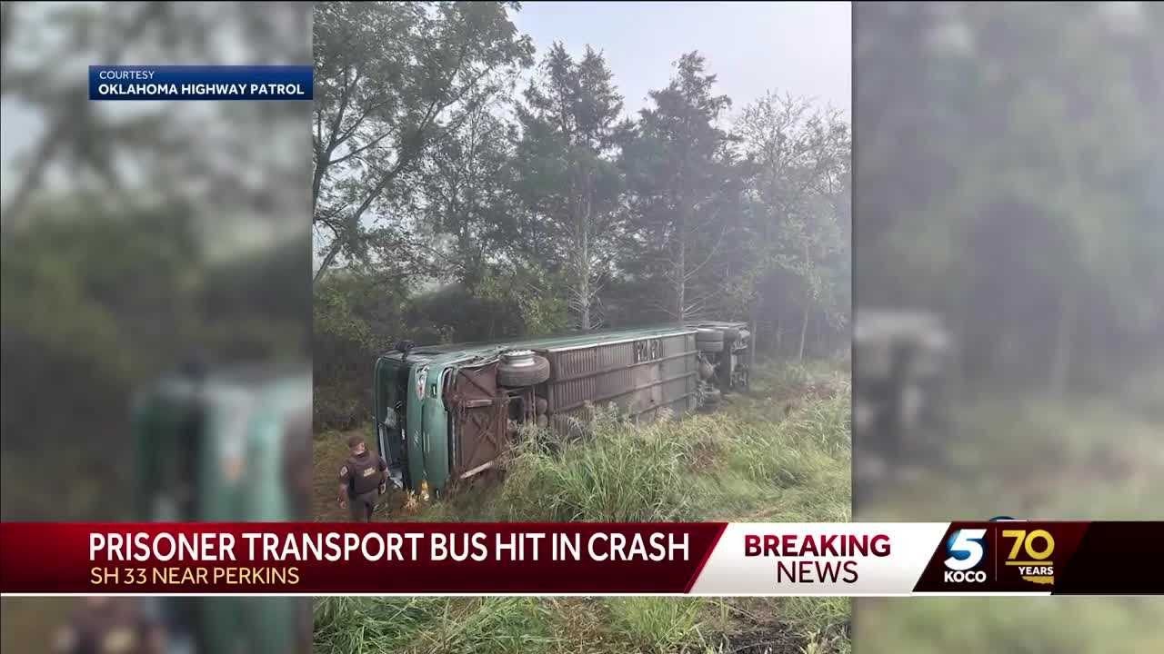 Prisoner transport bus crashes into ravine near Perkins after fog ...