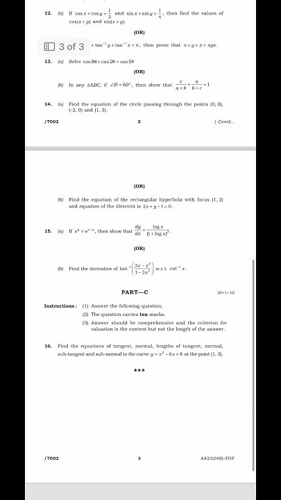 AP Diploma C20 M1 Important questions | M1 previous papers diploma C20 ...