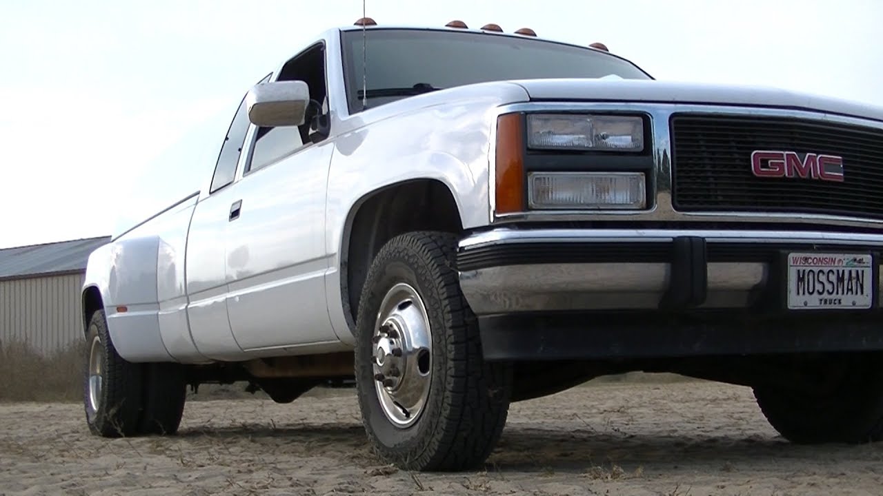 91 GMC C3500 Dually Running Boards Removed - YouTube