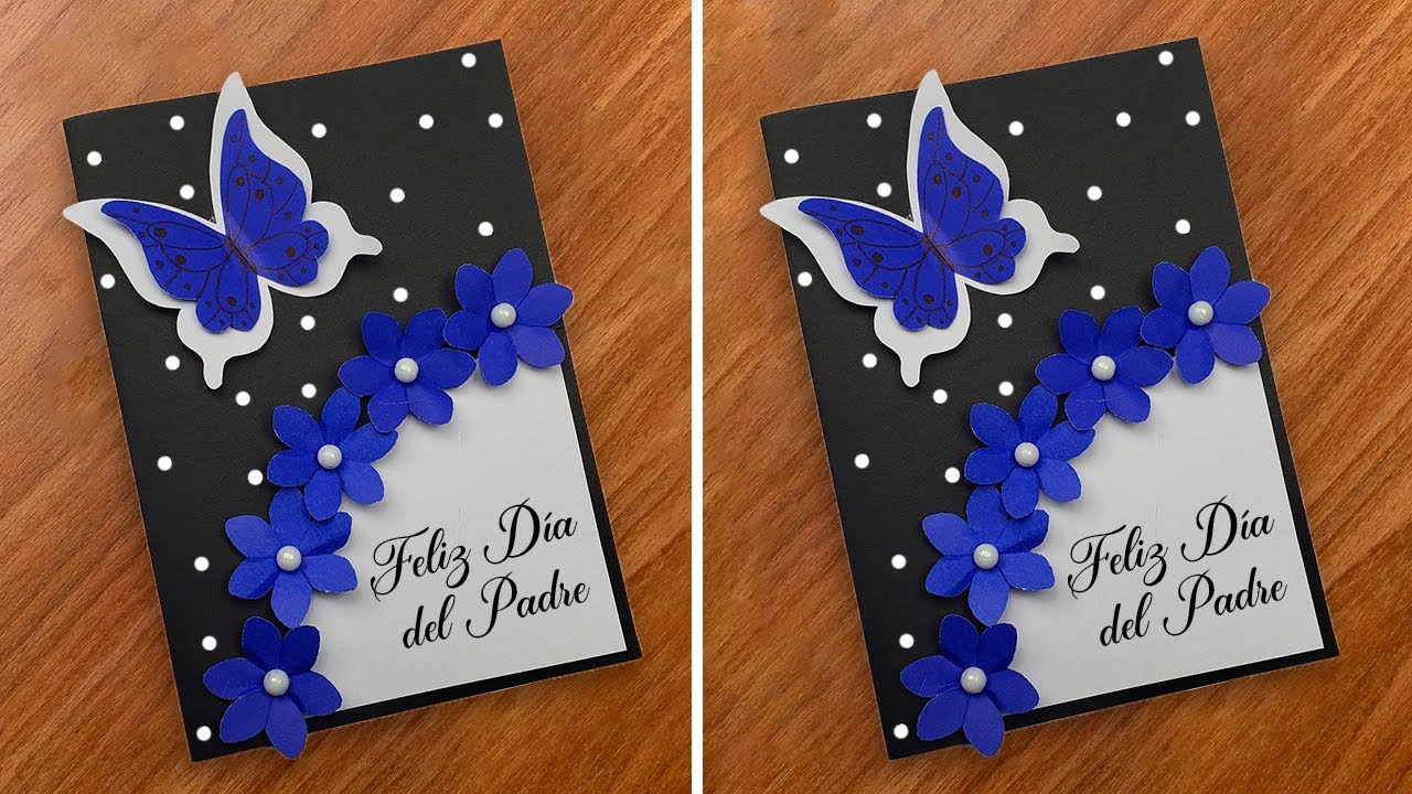 Tarjeta para el Día del Padre ️ Card Fathers Day 🌼 Easy and Beautiful ...