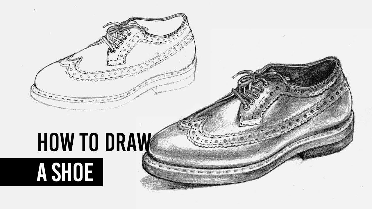 HOW TO DRAW A SHOE - YouTube