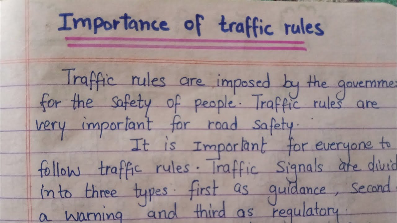 Importance of traffic rules #cbse #pseb #solved #hindi #english # ...