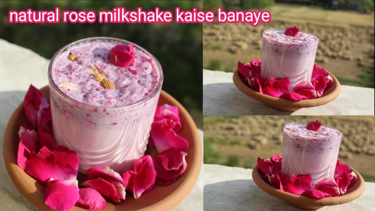 rose milk shake kaise banaye | How to Make Rose Milkshake | Rose ...