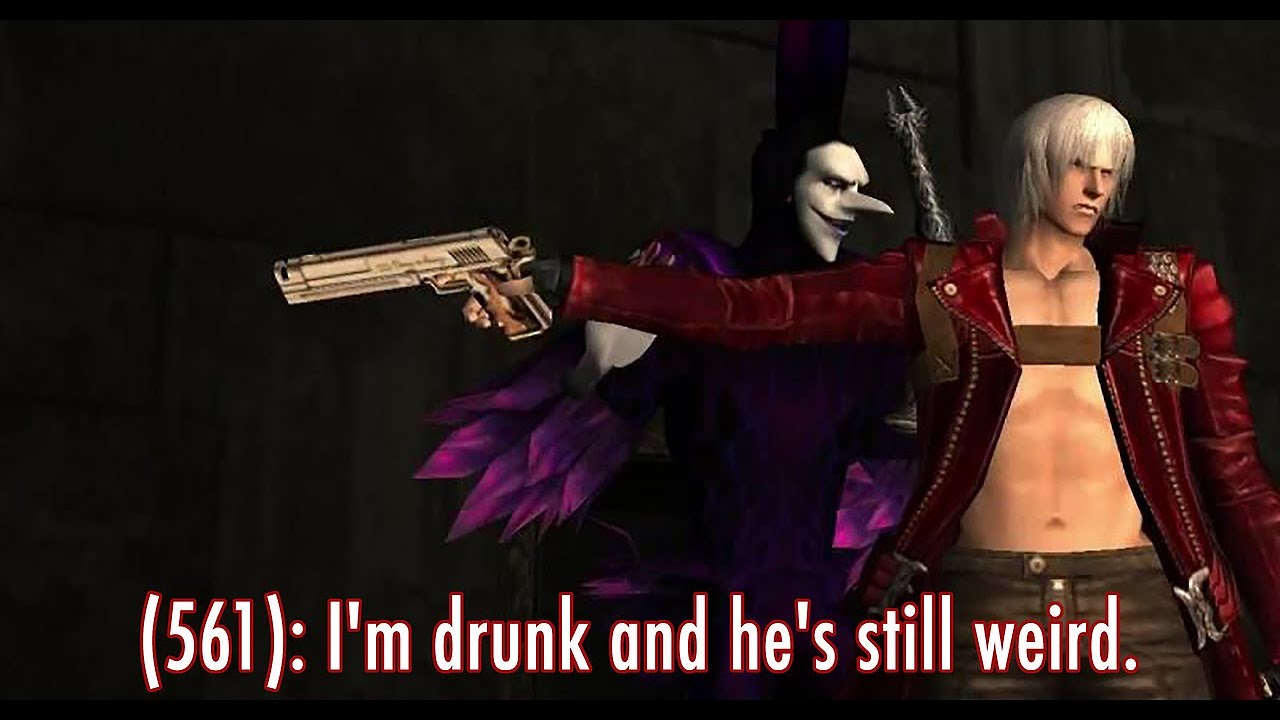 Devil may cry 3 Jester Irritates Dante Pt 2 HUGE CATERPILLAR - YouTube